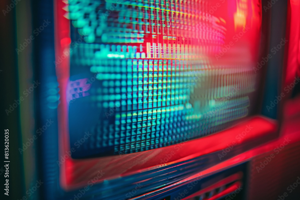 Texture resembling a retro TV screen, featuring scanlines and ...