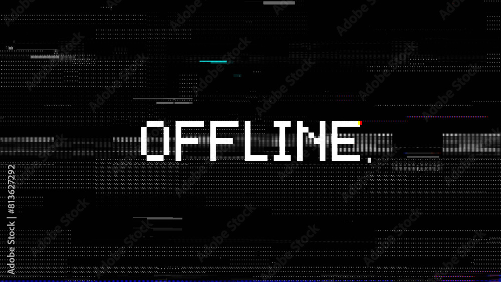 Glitch noise static television or VHS VFX. Tv screen interference ...