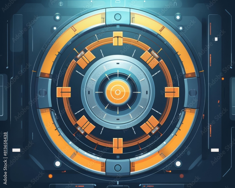 Quantum teleportation flat design top view SciFi theme animation ...
