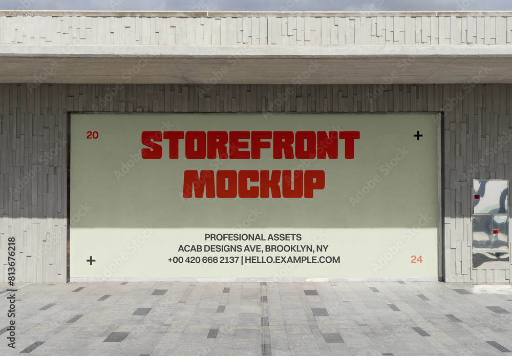 Horizontal Storefront Mockup Stock Template | Adobe Stock