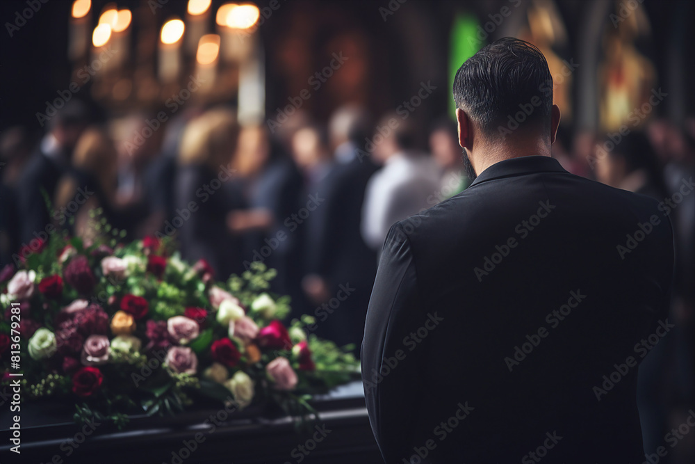 Sad bury ceremony at old cemetery church funeral farewell rest in peace ...