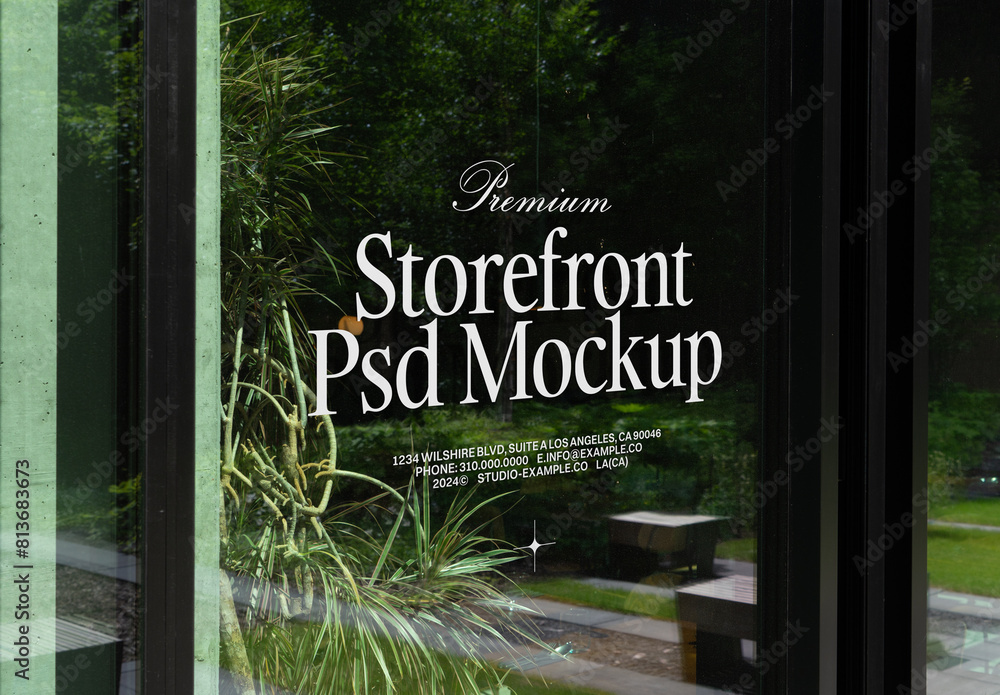 Storefront Window Mockup Stock Template | Adobe Stock