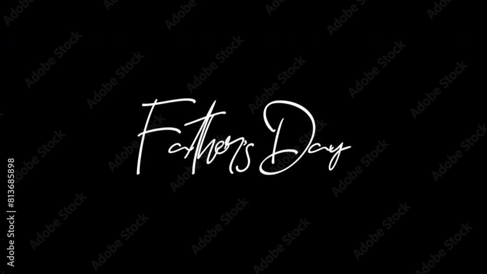 A handwritten Fathers Day text in white ink appears on a black ...
