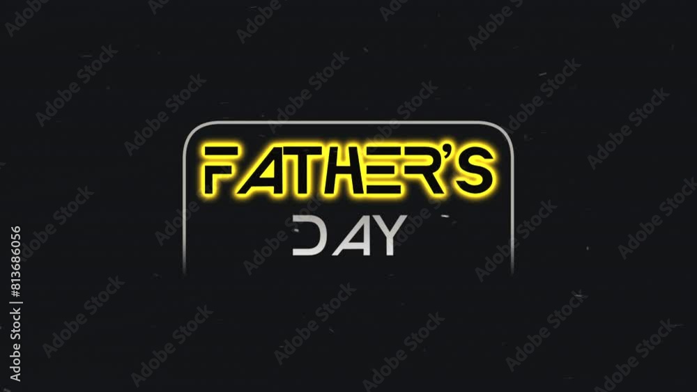 A vibrant neon logo in yellow against a black backdrop, this image ...