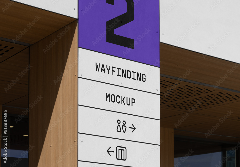 Wall in Mall Mockup Stock Template | Adobe Stock