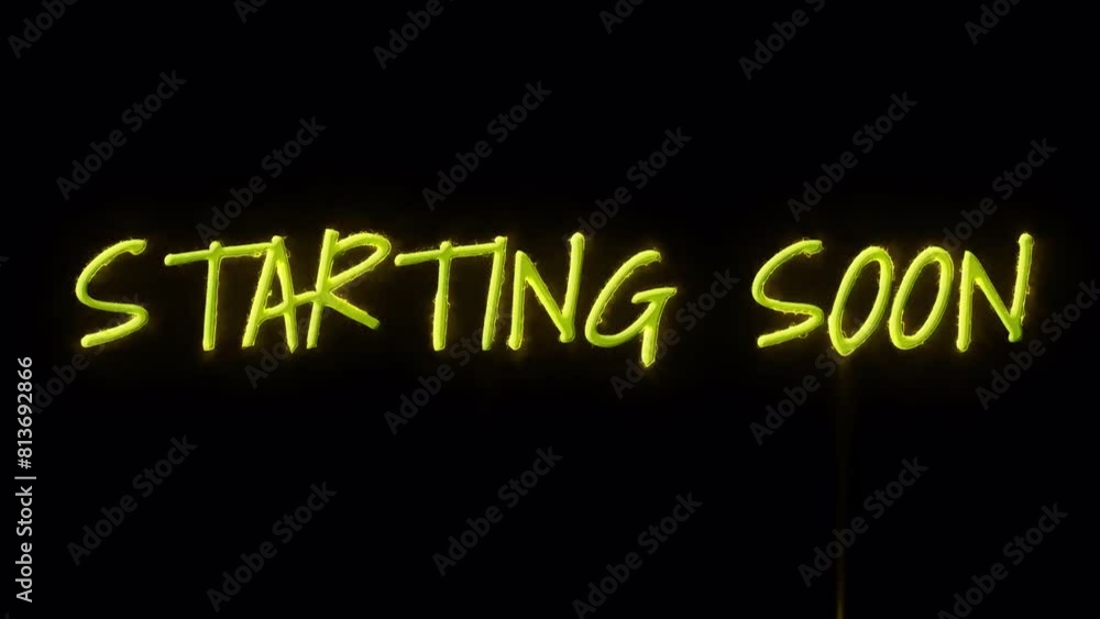 Stream starting soon text animation suitable for video live streaming ...
