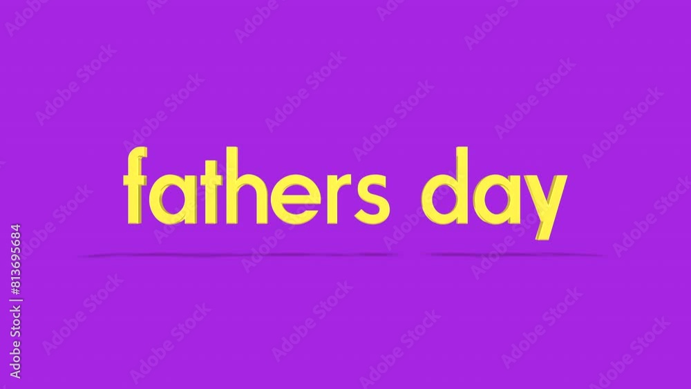 A vibrant purple background with yellow letters spelling Father's Day ...
