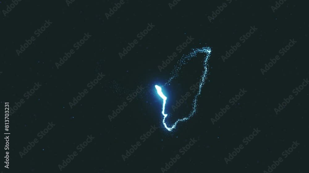 Light Streak Wiggling Animation/ Animation of a shining light streak ...