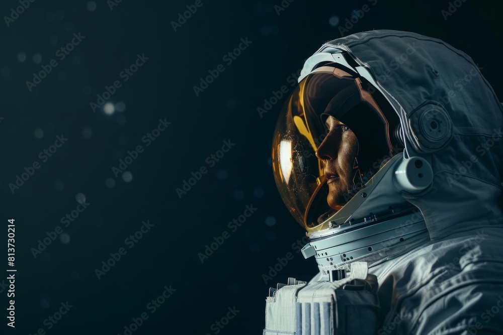 In the vast expanse of space, the woman astronaut's space suit served ...