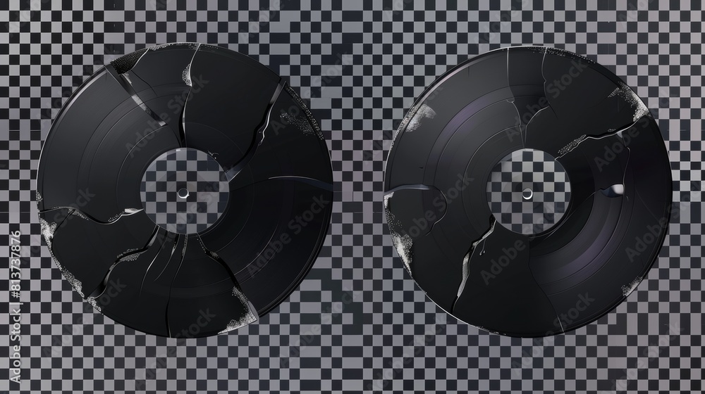 CD album wrap bag texture with torn vinyl. Music record cover sleeve ...