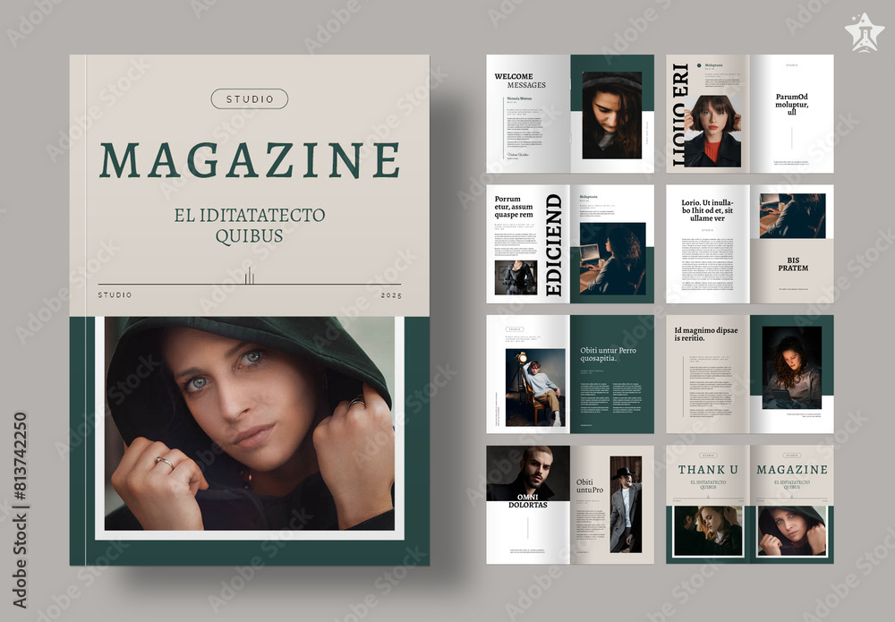 Simple Magazine Layout Stock Template | Adobe Stock