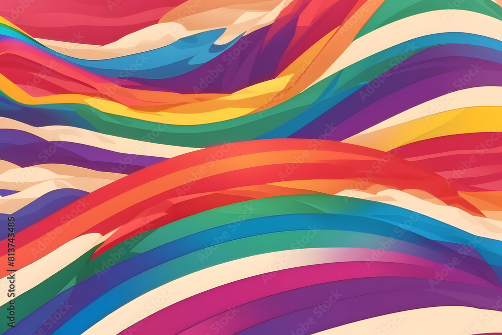Progress Pride Flag Wave Background Design. Vector background for the ...