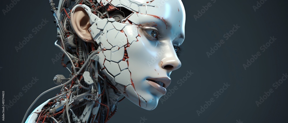 Realistic Render of a Unique AI art generator creation Stock ...