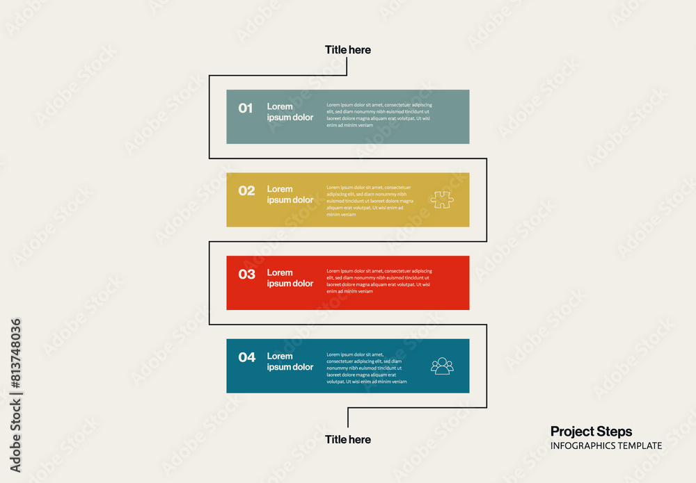 Project Steps Timeline Infographics Template Stock Template | Adobe Stock