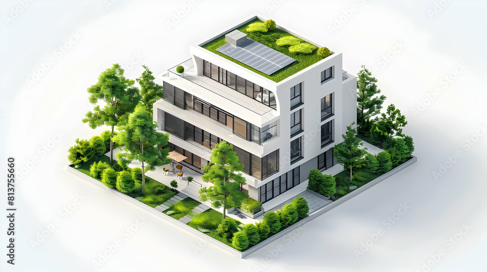 Isometric Flat Design Icon Showing Construction Companies Implementing ...