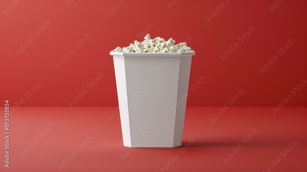 Modern realistic mockup of popcorn bucket, potato bag, chicken packet ...