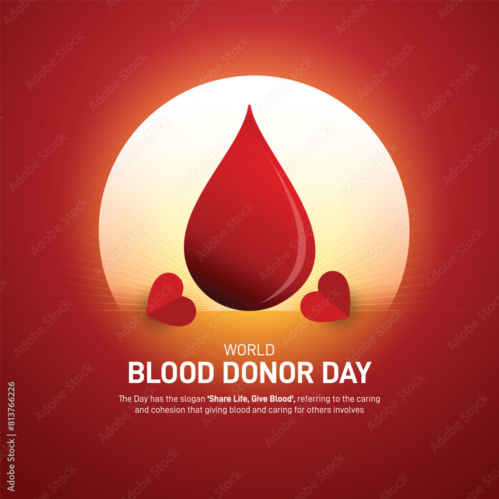 World Blood Donor Day 2024. World Blood Donor Day creative concept ...