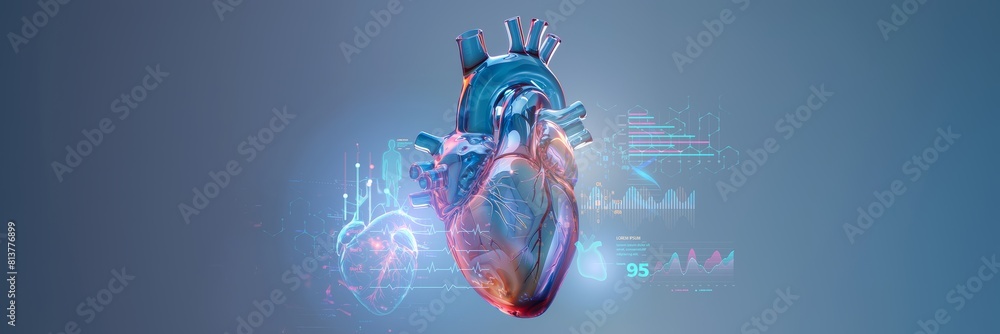 heart cardiology health care with diagnosis vitals infographic ...