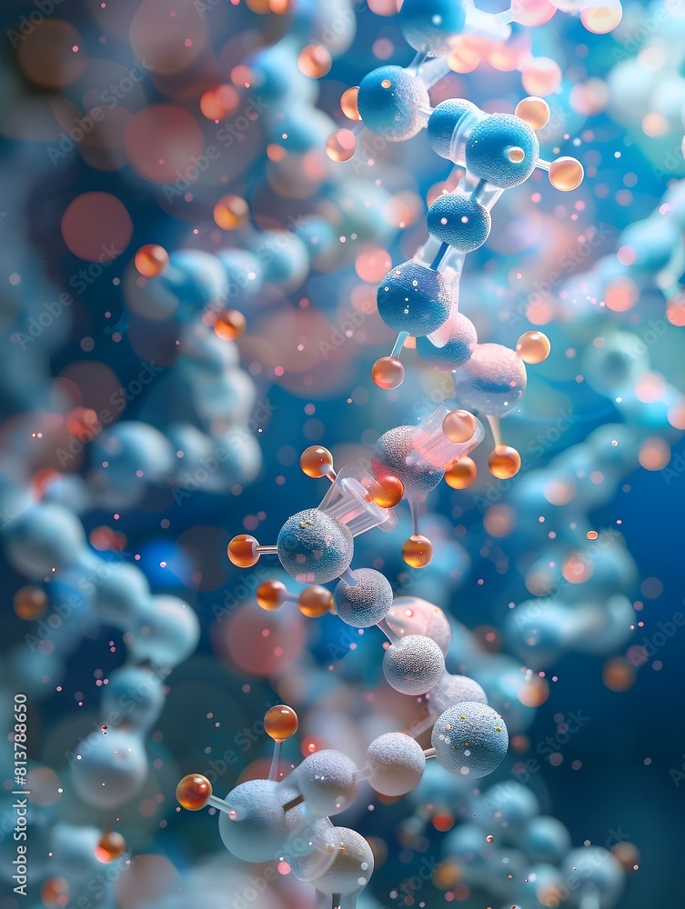 Molecular Model Comparing Insulin Structures Across Human Bovine and ...