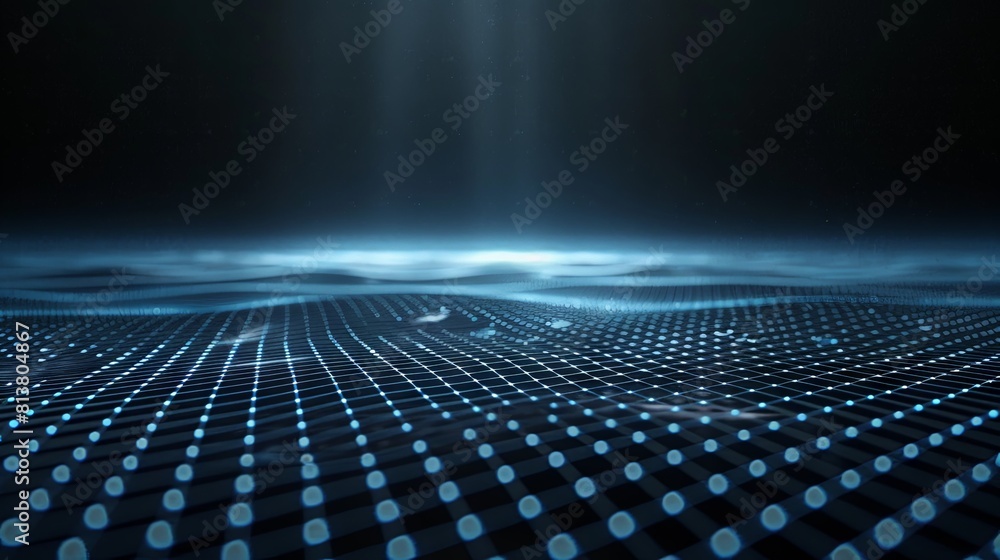 Grid technology background, strong sense of space，black cinematic ...
