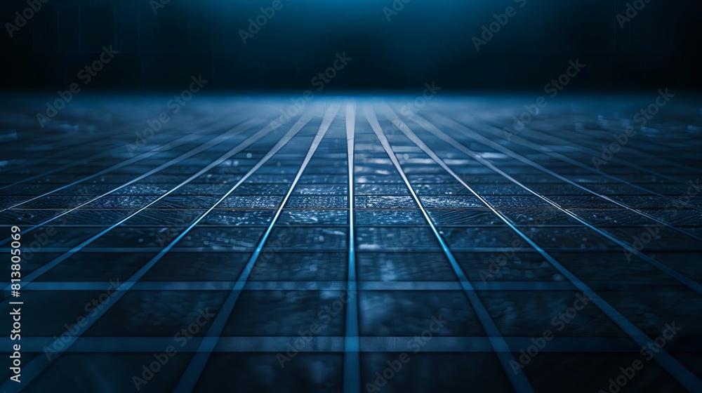 Grid technology background, strong sense of space，black cinematic ...