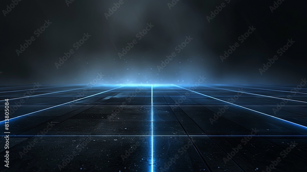 Grid technology background, strong sense of space，black cinematic ...