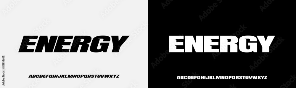 ENERGY FONT, Sport Modern Italic Alphabet Font. Typography urban style ...