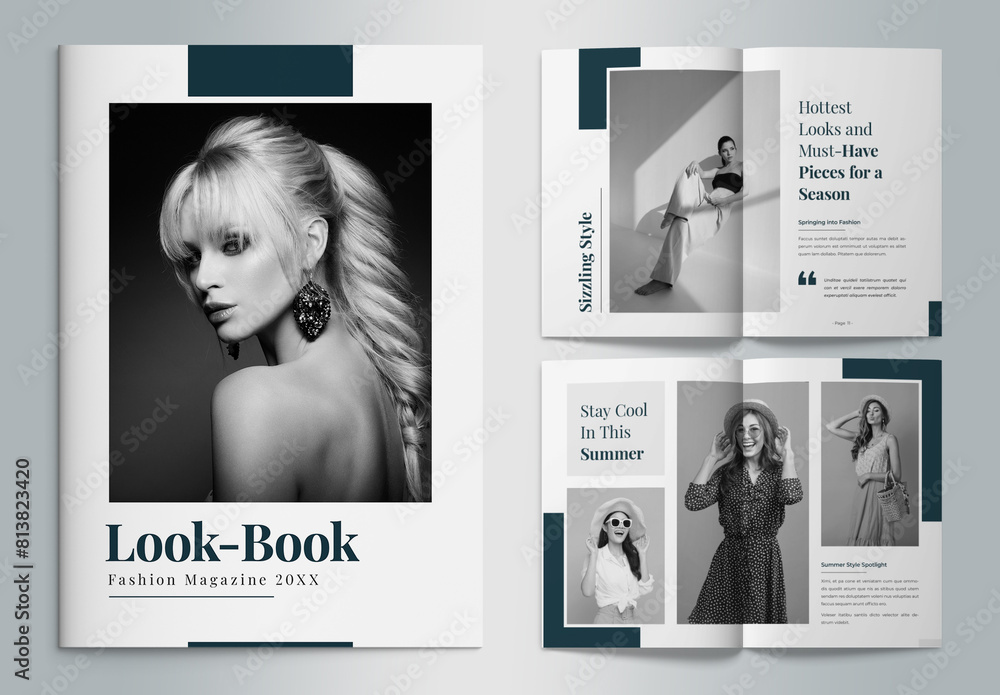 Lookbook Magazine Template Stock Template | Adobe Stock