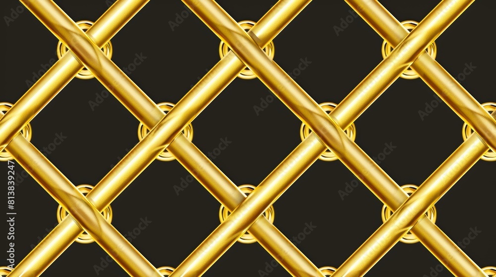 Gold metal mesh texture, seamless pattern of gold realistic 3d modern ...