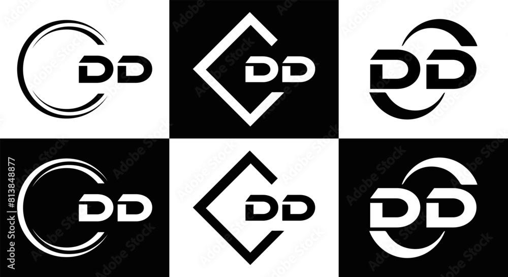 DD logo. D D design. White DD letter. DD, D D letter logo design. Initial letter DD linked ...