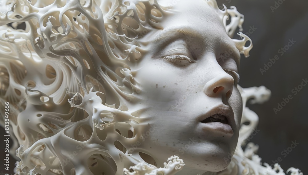 Represent an artist who integrates 3D printed elements into traditional ...