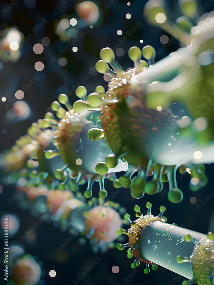 Bacterial Growth Stages Illustrated through a D Rendered Series Stock ...