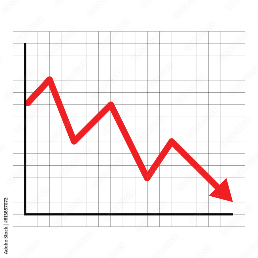 financial market crash icon for your web site design, stock icon on ...