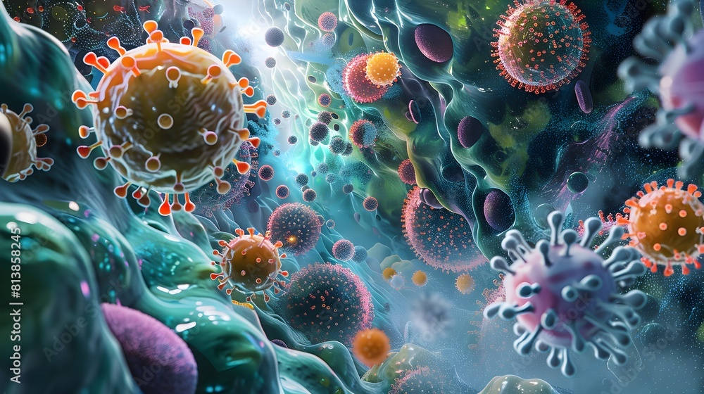 D Depicting Bacterial Virulence Factors A Deep Dive into Microbiology ...