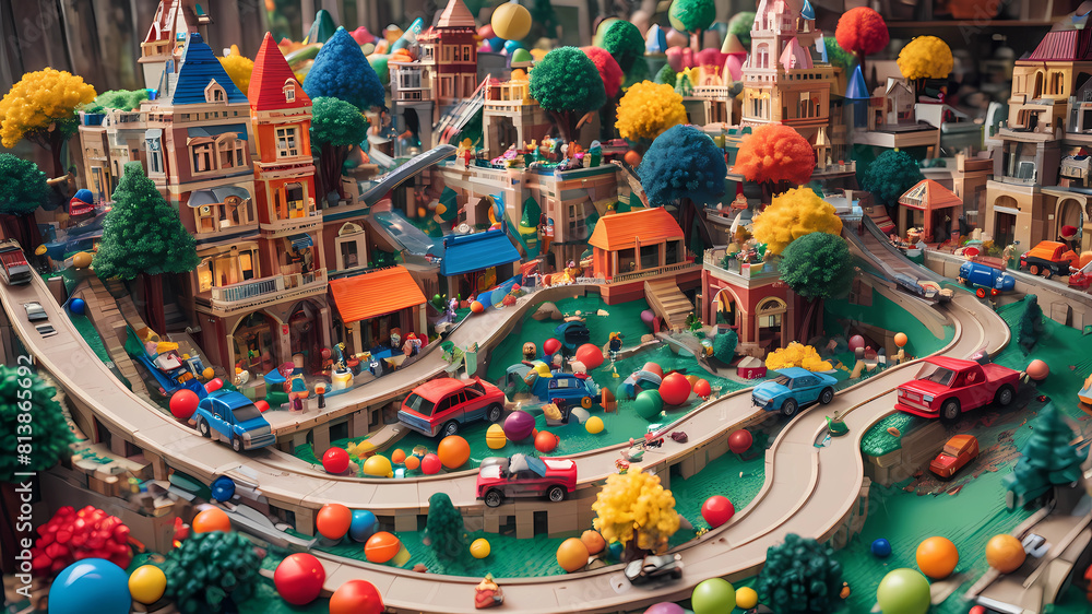 In a world where the Earth is entirely made of toys, the surface is ...