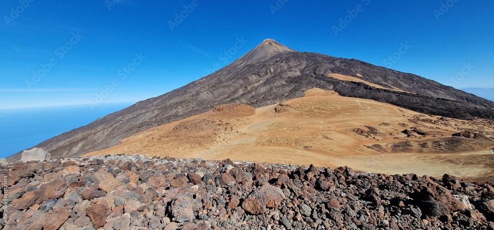 Pico del Teide, or Mount Teide, is a volcano on Tenerife in the Canary ...