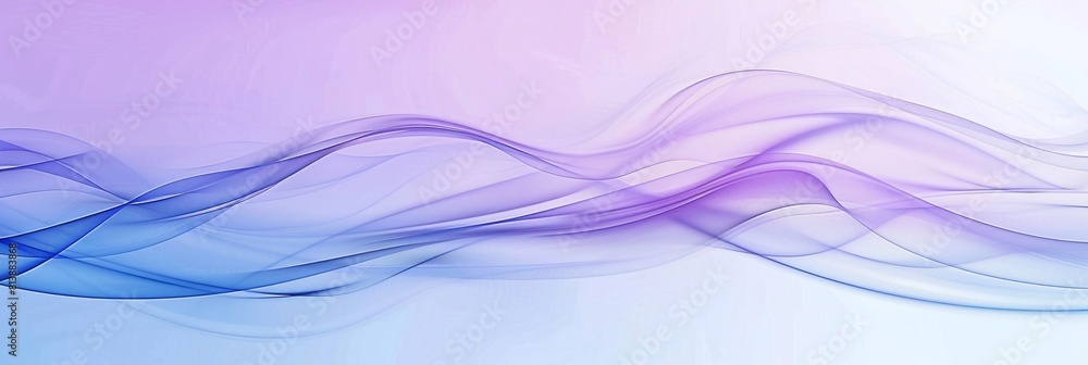 A stylish blue and purple background with a flowing wave border design ...