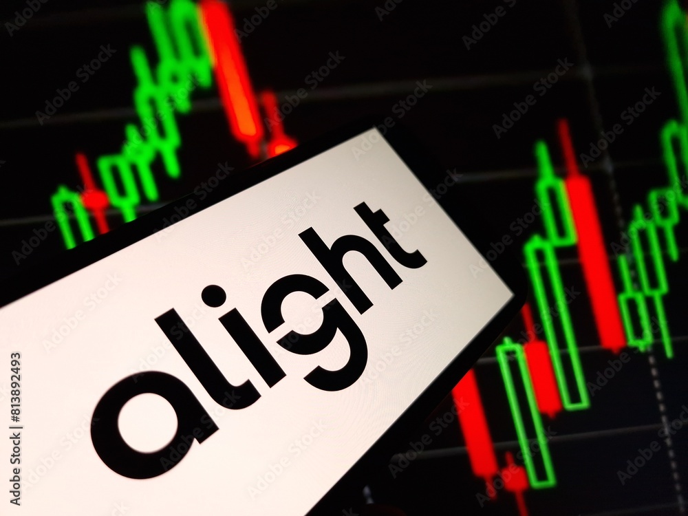 Konskie, Poland - May 12, 2024: Alight company logo displayed on mobile ...