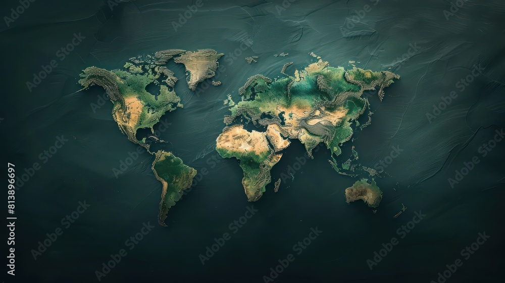 world map background with realistic details and textures and nice color ...