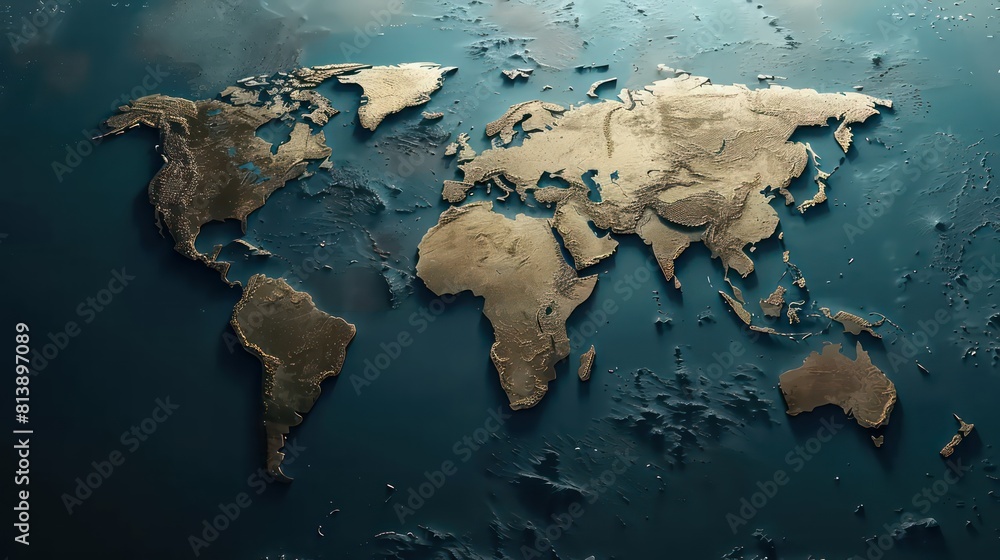 world map background with realistic details and textures and nice color ...