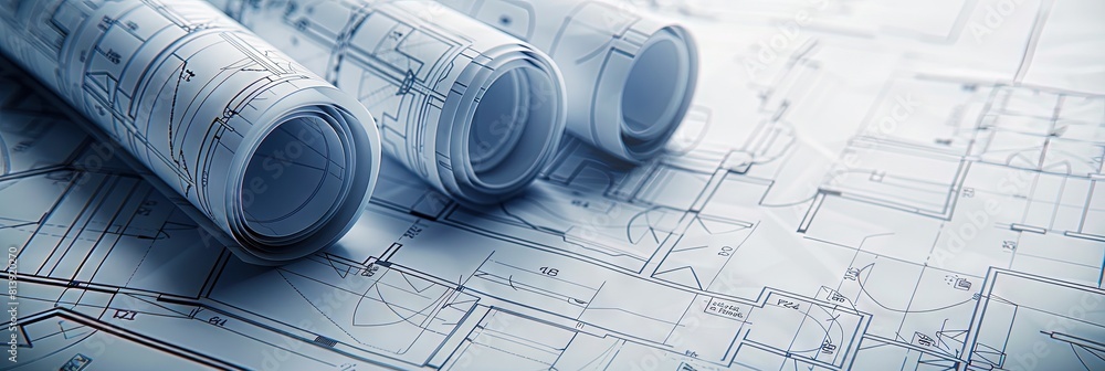 architectural blueprints for designing a building Stock Illustration ...