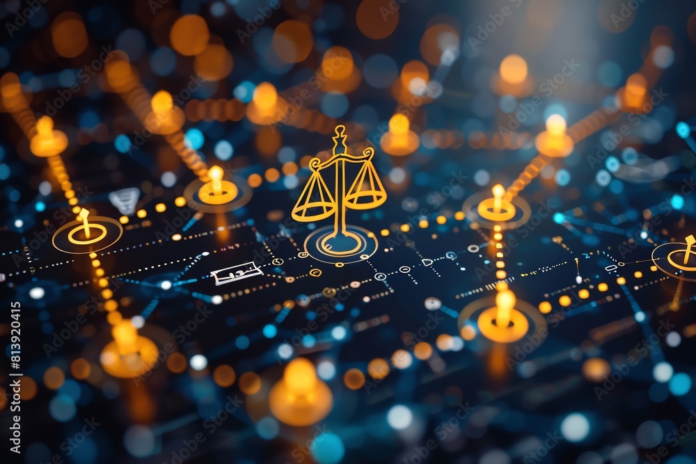 An authoritative and stark background with a chain of command symbol ...