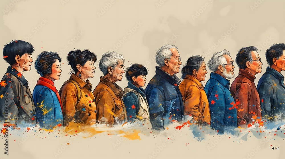 Design an illustration depicting the demographic consequences of China ...