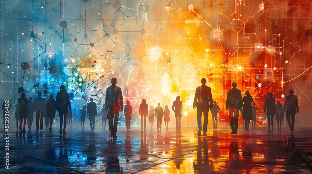 Design an illustration depicting the integration of multiple ...