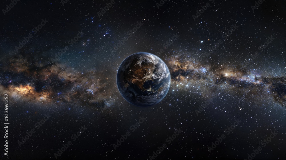 A captivating visualization of our very own Earth spinning gracefully ...