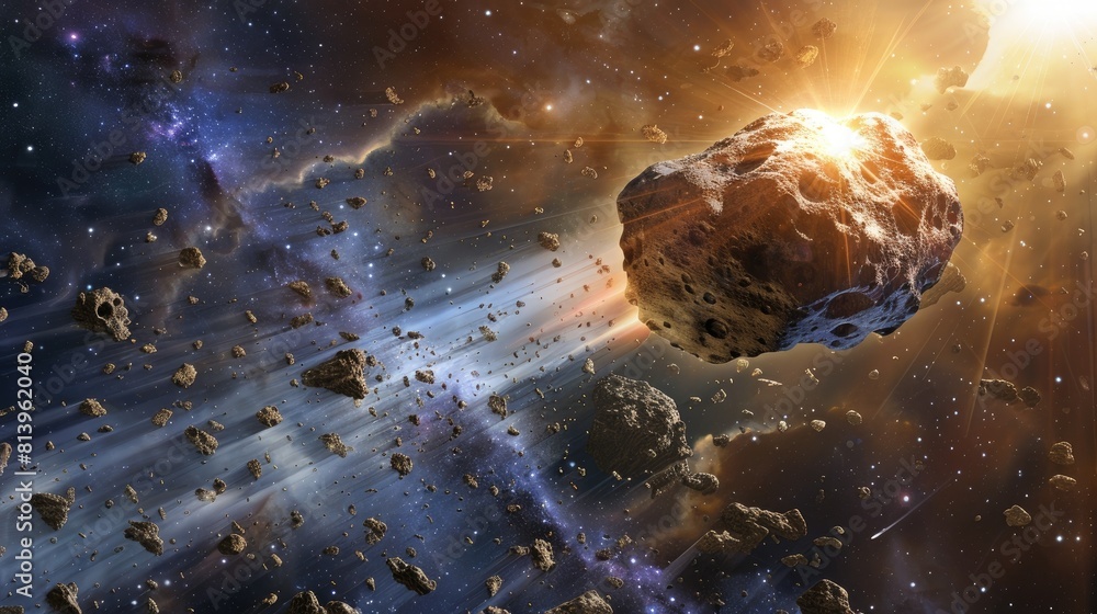 A hazardous asteroid is on a collision course with Earth classified as ...