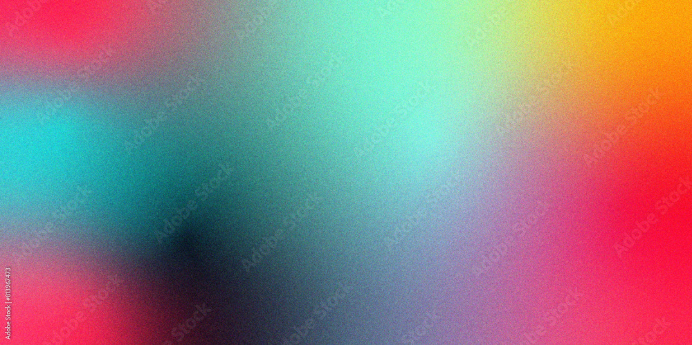 Abstract orange teal magenta purple Vibrant color gradient with dark ...
