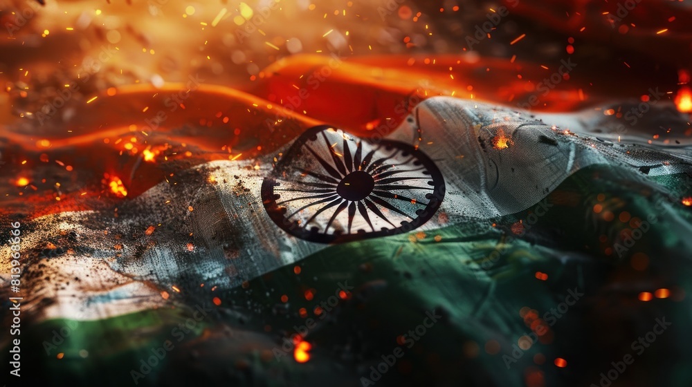 Indian Flag "Spectacular Realism: A Detailed Depiction of the Indian ...