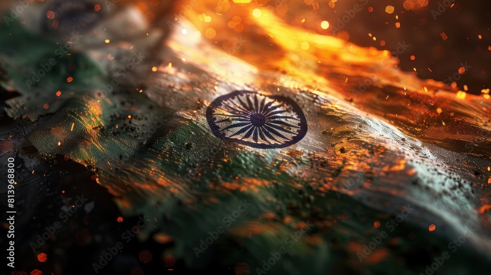 Indian Flag "Spectacular Realism: A Detailed Depiction of the Indian ...