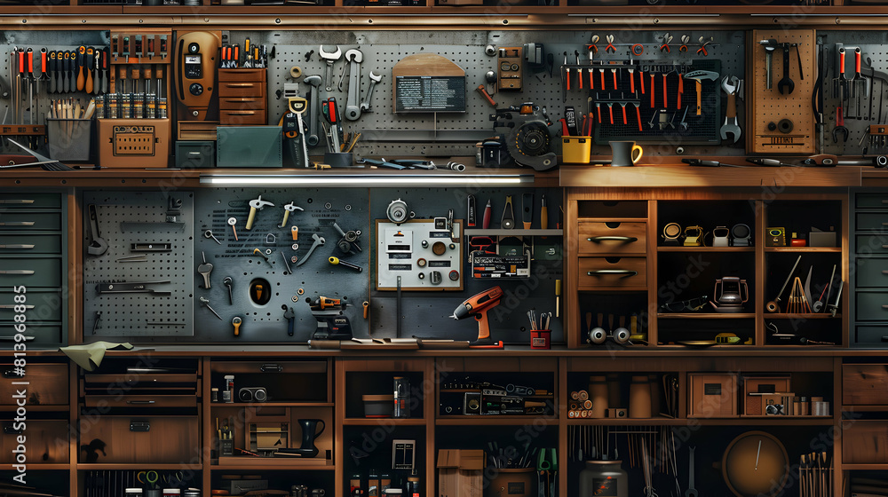 Craftsman s Haven: Photo Realistic DIY Workshop Tiles Designed as a ...
